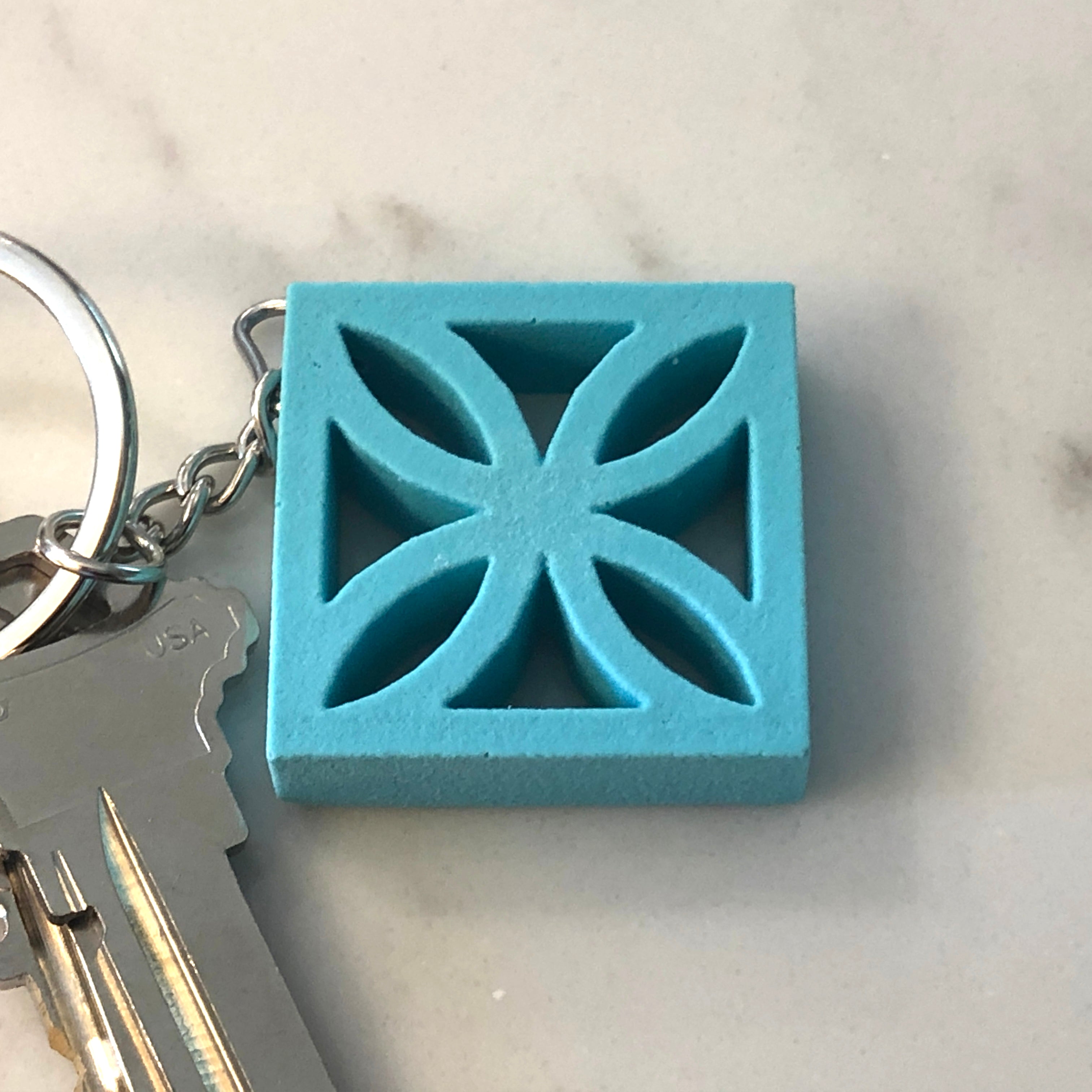 Mini Breeze-Block Keychain - "Sunflower" – Minty's Design